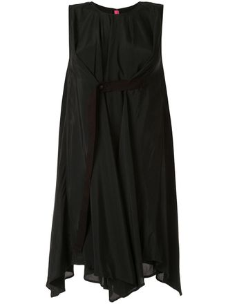 Yohji Yamamoto top long &agrave; design drap&eacute; - Noir