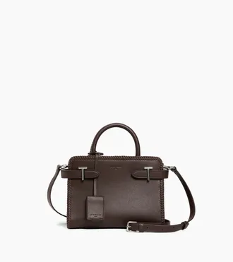 Le Tanneur Petit sac &agrave; main Emilie en cuir lisse et surpiq&ucirc;res