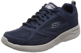 Skechers Mens Dynamight 2.0-fallford Trainers, Blue (Navy Leather/Mesh/Pu/Trim Nvy), 7.5 UK (41.5 EU)