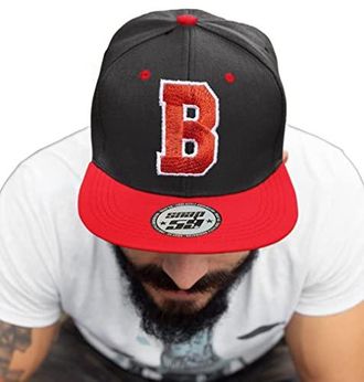 4sold ABC Letter ABC Casquette Snapback en Rouge/Blanc avec Les Lettres A &agrave; Z (B)