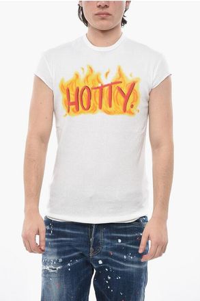 Dsquared2 Crew Neck T-Shirt CHOKE FIT, Ribbed size Xxl