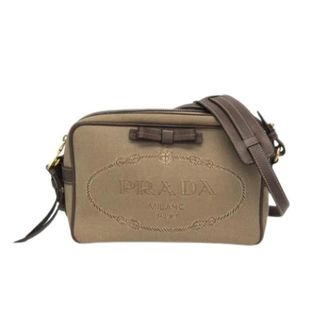 Prada Pre-owned Logo Jacquard Schultertasche - - Pre-owned - Damen - Beige - ONE SIZE