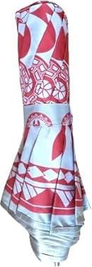 Eclipse Parasol Pliable voyage parfait pour moto, sac à dos, valise... 1KG, 39CM fermé- 134 Ø, UPF 30 (Rouge, Gris)