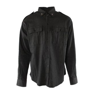 Dsquared2 Lang&auml;rmeliges Hemd aus Schurwolle - - Jackets - Herren - Grau - L