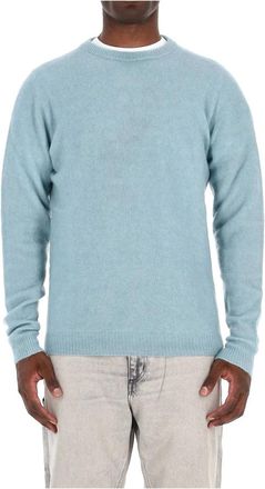 Roberto Collina Homme, Pulls, Vert, Taille: L Pull col rond en cachemire et soie