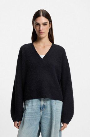 HUGO BOSS Strickpullover Fiti Premium Damenmode mit V-Ausschnitt