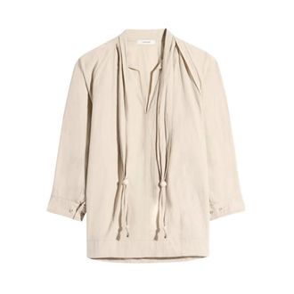 Christophe Lemaire Femme, Blouses et Chemises, Beige, Taille: 38 FR Blouse avec &Eacute;charpe