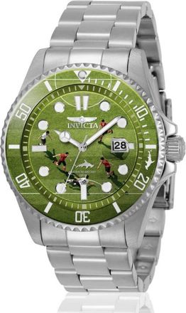 Invicta Pro Diver 51054 Herrenuhr - Quarzwerk - Edelstahl mit gr&uuml;nem Zifferblatt - 43 mm - Summerville