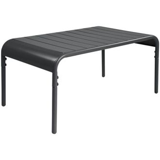 Sweeek Rechteckiger Couchtisch aus Stahl f&uuml;r den Garten