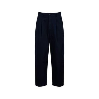Dime Pantalon ample uni &agrave; plis en coton