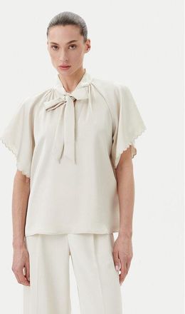 Bruuns Bazaar Bluse Beckia Wendi BBW4439 Écru Regular Fit