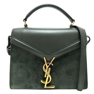 Saint Laurent Pre-owned Vintage Suede Handbag - - Pre-owned - Damen - Gr&uuml;n - ONE SIZE