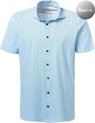 Olymp Herren Hemden blau Jersey