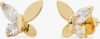 Kate Spade New York Kate Spade Social Butterfly Ohrstecker f&uuml;r Frauen in Klar/Gold | Kubikzirkonie