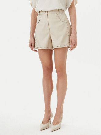 Bruuns Bazaar Shorts aus Kunstleder Tullamo BBW4393 Beige Regular Fit