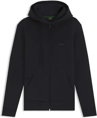 BOSS Hommes Saggy Sweat à Capuche zippé en Coton Stretch avec Logo imprimé