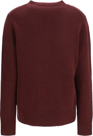 Burberry Womens Bordeaux Wool Oves Aries Sweatshirt Clothing