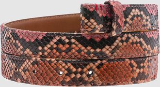 CLARIS VIROT Ceinture Baby Python Terracotta