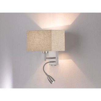 Fischer & Honsel Fischer&honsel - Wandleuchte dream mit led Leselampe & Stoffschirm Beige, H&ouml;he 38cm