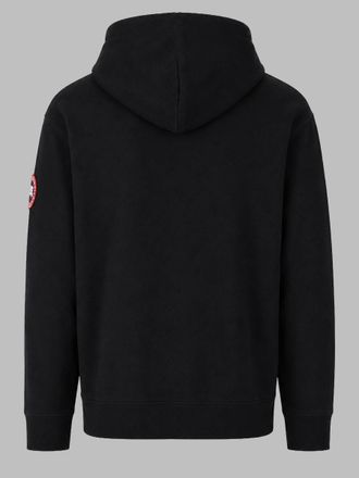 Canada Goose Mens Hoodie Huron Black Cotton Sweatshirts Sweater