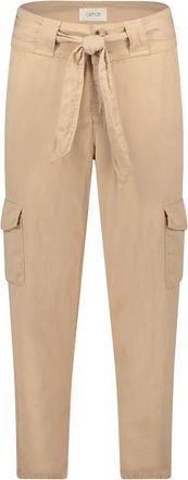 Cartoon Slim-fit Hose - - Trousers - Damen - Beige - 2XL