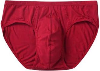 Generic Culotte unie pour homme - Respirant et confortable - Doux et &eacute;lastique - Sous-v&ecirc;tements d&eacute;contract&eacute;s - &Eacute;lastique - Pour le quotidien, Bordeaux, 3XL
