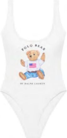 Polo Ralph Lauren Femme, Maillots de bain, Blanc, Taille: 36 FR One-piece