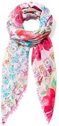 Desigual Geisha &eacute;charpe 190 cm, Blanc (Soybean 1028)., taille unique