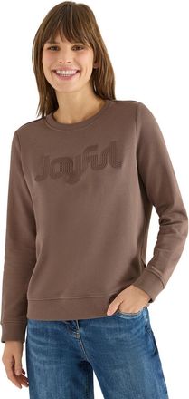 Cecil Sweatshirt mit Stickerei urban Taupe XXL