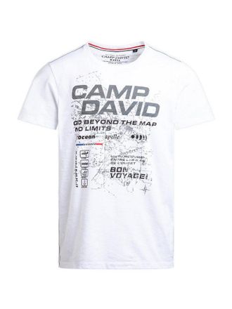Camp David Rundhalsshirt mit Kontrastn&auml;hten