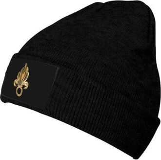 Generic Bonnet en Tricot Logo De La L&eacute;gion &Eacute;trang&egrave;re Fran&ccedil;aise Coupe-Vent Knit Beanie Unisexe Knitted Hat pour Sports Femme Homme