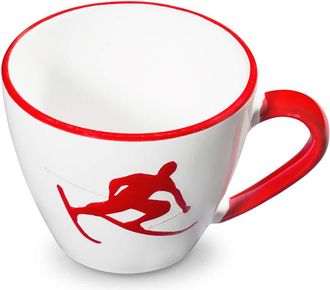 Gmundner Keramik Kaffeetasse Gourmet F&uuml;llmenge: 0.2 Liter rubinroter Toni Geschirr, handgemacht in &Ouml;sterreich