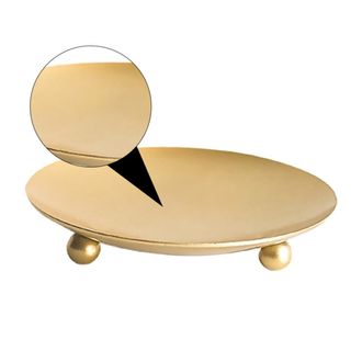 Hemobllo Goldene Kerzenhalter Tabletts aus Eisen 2 St&uuml;ck Hitzebest&auml;ndig und Formstabil Dekoratives Aufbewahrungstablett f&uuml;r Hochzeiten und Wohnr&auml;ume