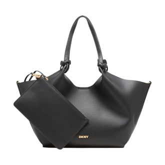 DKNY Schwarze Shopper Tasche mit Abnehmbarer Tasche - - Bags - Damen - Schwarzk - ONE SIZE