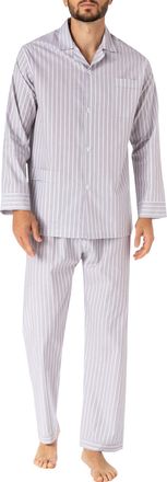 Novila Herren Pyjama beige Baumwolle & Mix Gestreift
