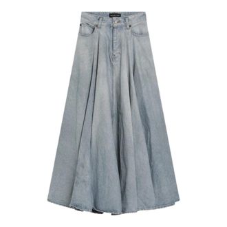 Balenciaga Godet Maxi Rock - - Skirts - Damen - Blau - M