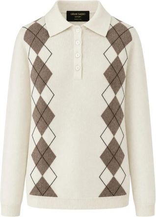 Gran Sasso Merino-Woll Poloshirt - - Tops - Damen - Beige - 4XL