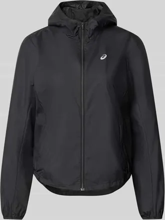 Asics Jacke mit Logo-Print und Kapuze