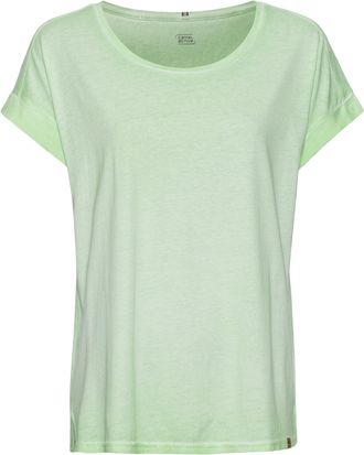 Camel Active Damen T-Shirt aus softem Modal-Baumwollmix Pistazie, Womenswear-XL