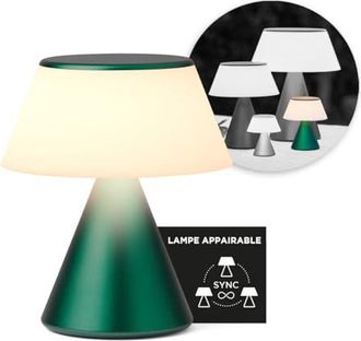 Lexon Lampe de bureau LED LUMA M, lampe de table sans fil tactile avec variateur dintensit&eacute; et synchronisation multi lampes, 9 couleurs de lumi&egrave;re pour bure