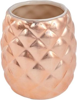 axentia Zahnputzbecher Copper aus Dolomit, in der Farbe Kupfer, Abmessungen: 8x8x10,50 cm, 128203