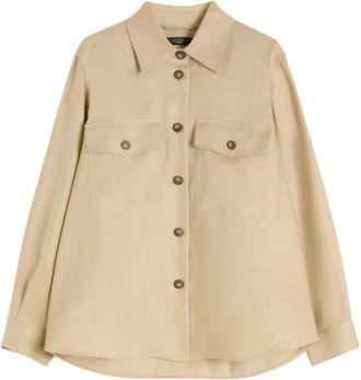 Max Mara Femme, Blouses et Chemises, Beige, Taille: 44 FR Pomposa Workwear Jacket