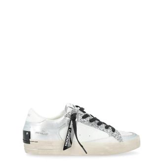Crime London Sk8 Deluxe Silver Glam - - Shoes - Damen - Wei&szlig; - 36 EU