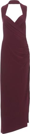 Norma Kamali Femme, Robes, Rouge, Taille: 36 FR Halter Sweetheart Side Drape Gown