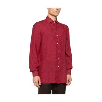 Isaia Homme, Chemises, Rouge, Taille: 3XL Km534 Mc10Tc 01 Shirt