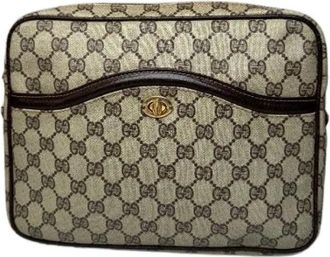 Gucci Pre-owned Vintage Ophidia Clutch - Femme - Pre-owned - Beige - Taille: ONE Size