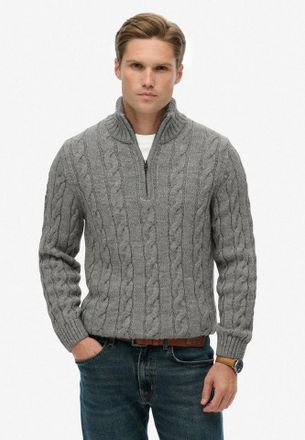 Superdry Strickpullover JACOB CABLE KNIT HALF ZIP