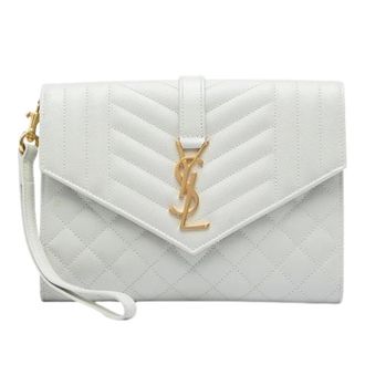 Saint Laurent Pre-owned Sac bandouli&egrave;re matelass&eacute; en cuir - Femme - Pre-owned - Blanc - Taille: ONE Size