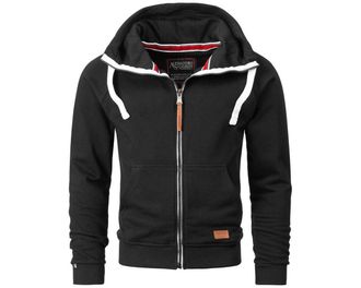 Alessandro Salvarini Sweatjacke A. Salvarini Herren Sweatjacke AS192 Sweatjacke mit zwei farbigem Rei&szlig;verschluss