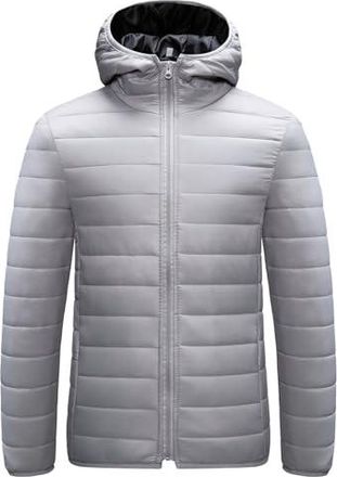 Generic Doudoune isolante &agrave; capuche pour homme, l&eacute;g&egrave;re, matelass&eacute;e, pliable et imperm&eacute;able, manteau dhiver, Style2e, XXL
